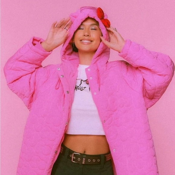 Hello Kitty | Jackets & Coats | Hello Kitty X Forever 2 Puffer Jacket Sz M New 20 | Poshmark